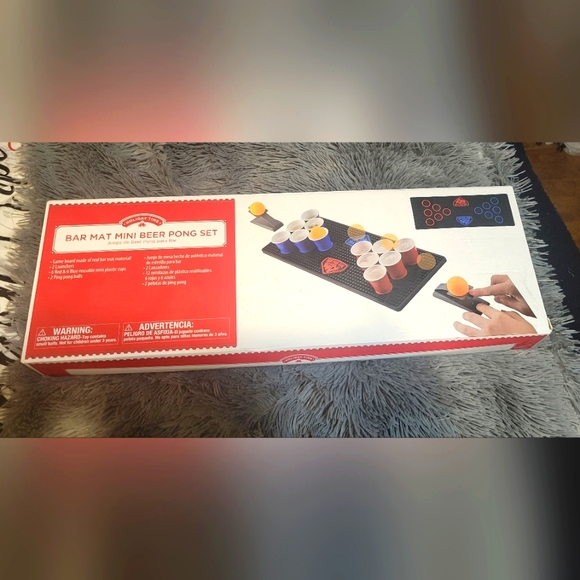Holiday Time | Games | Bar Mat Mini Beer Pong Set | Poshmark
